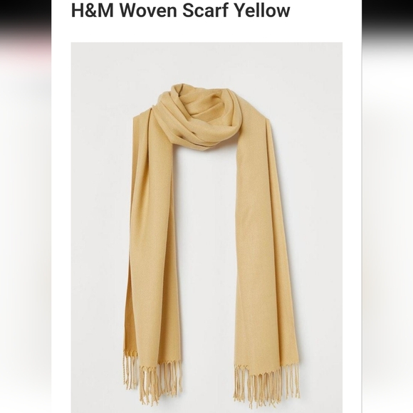 H&M | Accessories | Nwt Hm Woven Scarf Yellow | Poshmark